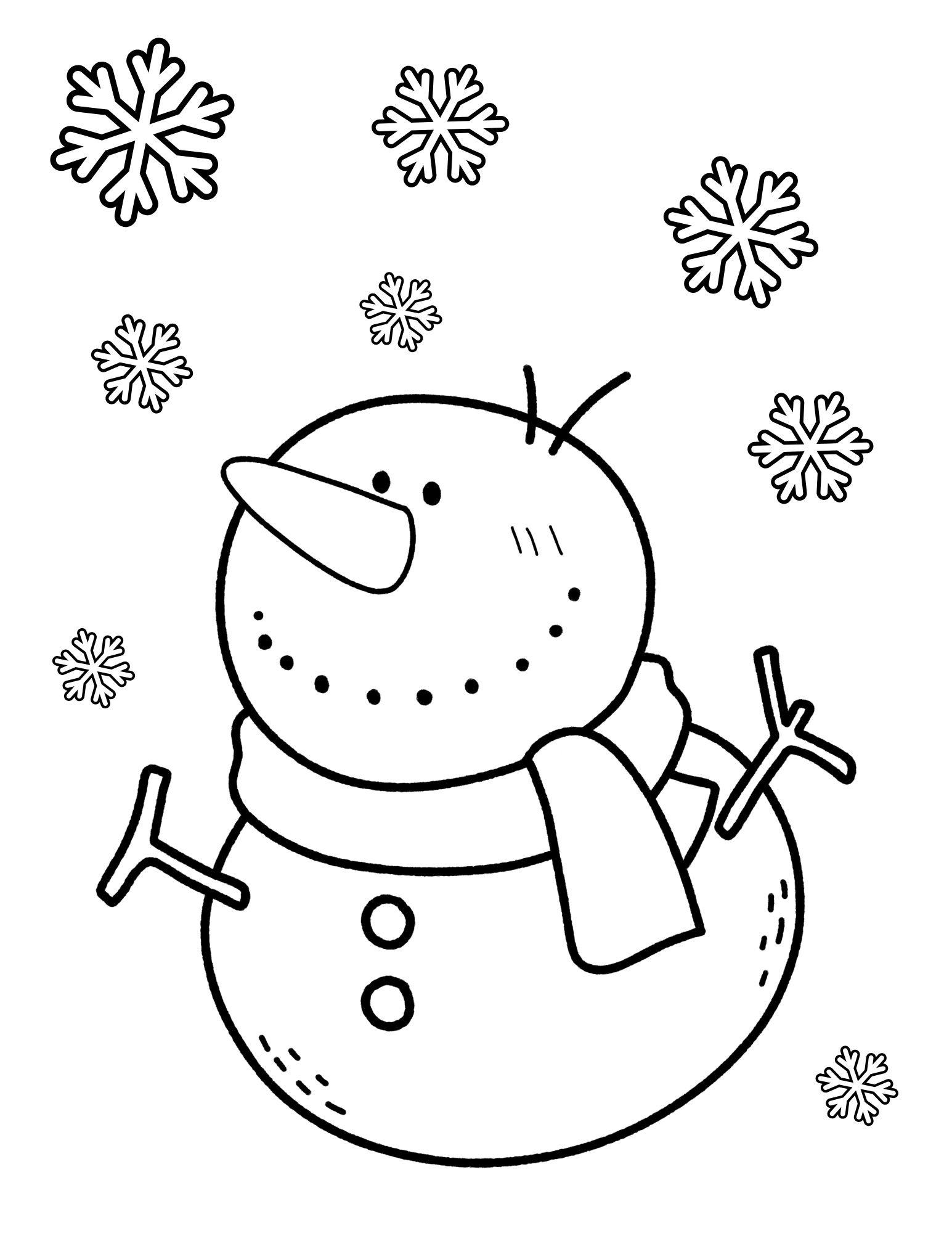 12 Free Snowman Coloring Pages for Winter and Christmas Fun - A Dime Saved